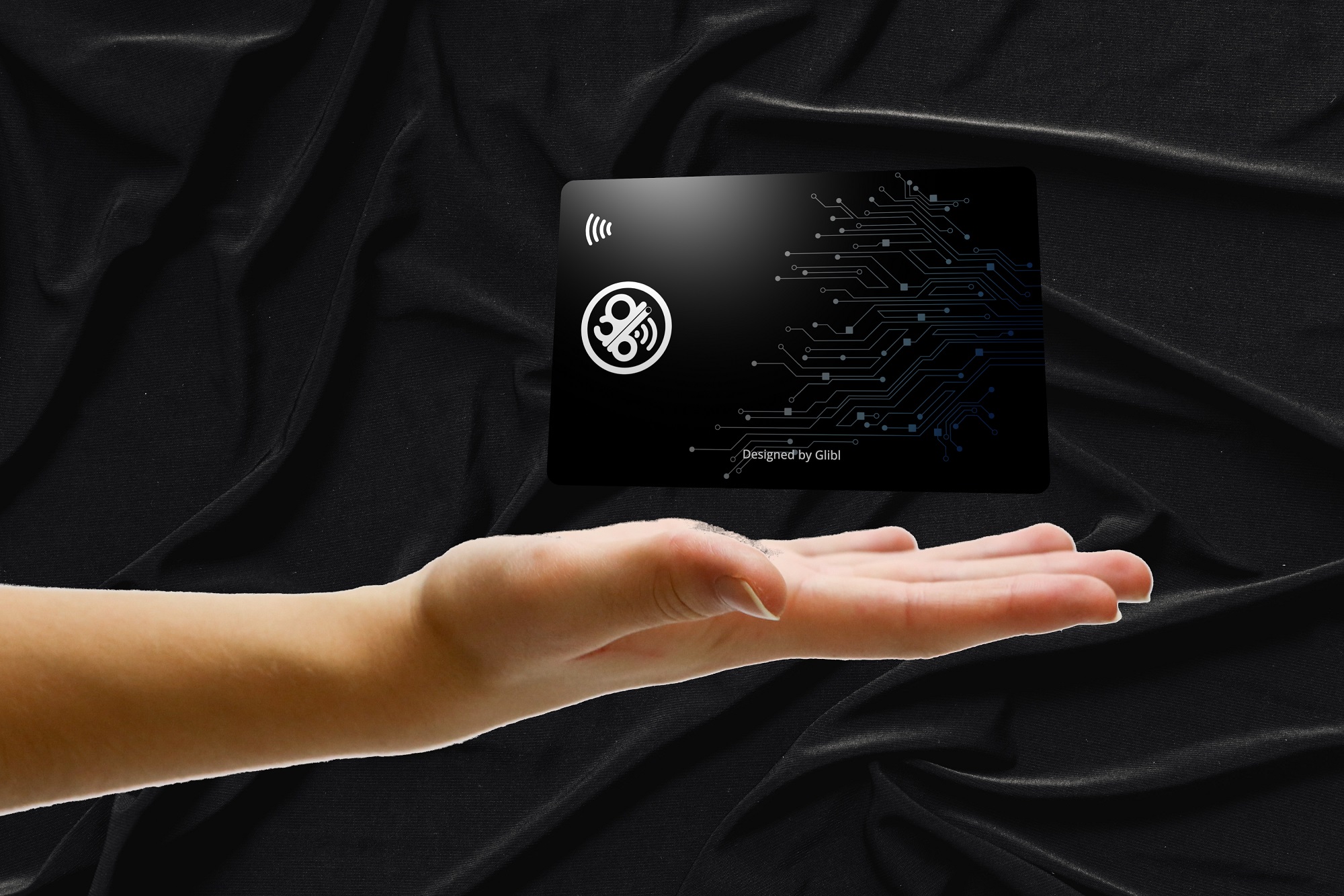 Carte NFC connectée Noir Profond - Glibl
